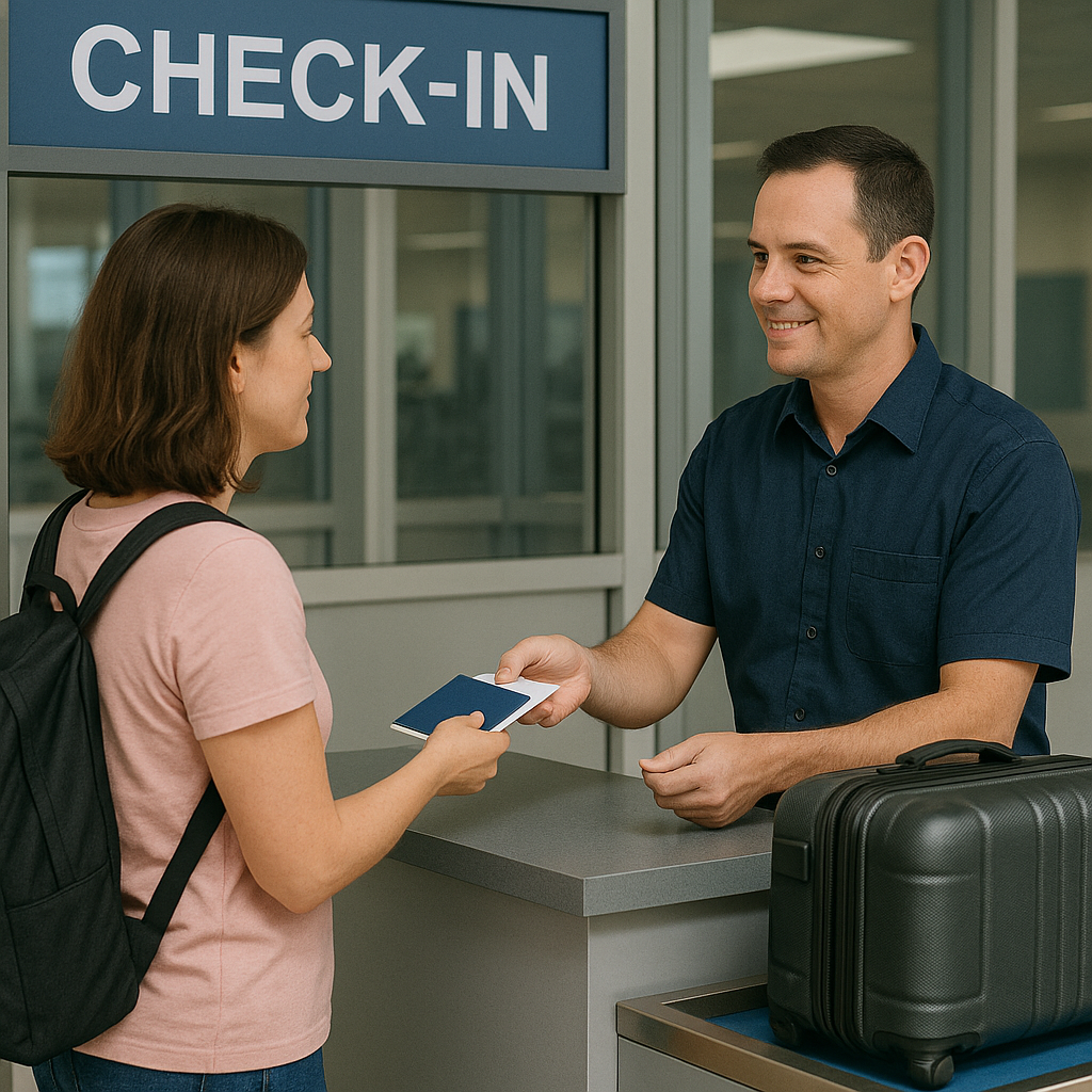 At the Check-in Counter 在值机柜台 – 英语口语陪练
